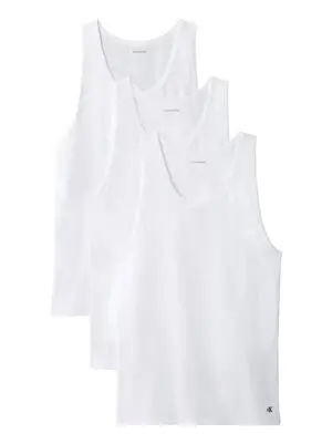Calvin Klein Logo-embroidered Tank Top - White
