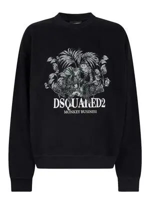 Dsquared2 Graphic Print Crewneck - Black