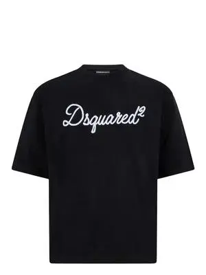 Dsquared2 Logo-embroidered T-shirt - Black