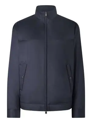 Canali Wind And Water-Resistant Shell Jacket Navy