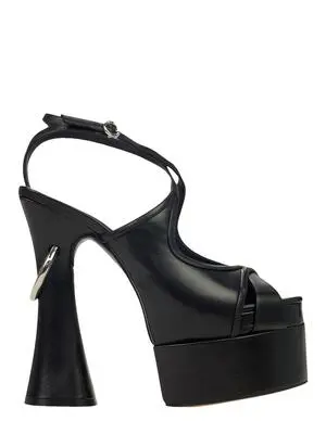 LANVIN Smile 105 Platform Sandal Heel - Black