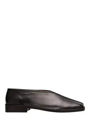 LEMAIRE Flat Piped Slippers - Black