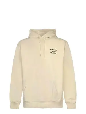 Drole De Monsieur Drawstring Print Hoodie - Neutrals