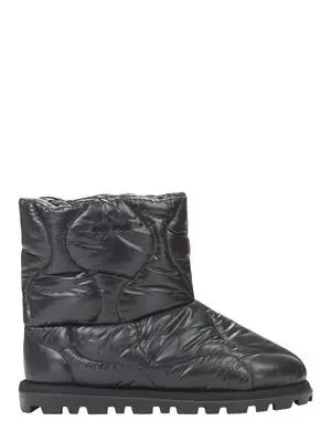 Miu Miu Logo Tall Snow Boots - Black