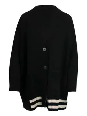 PIERANTONIOGASPARI Striped-hem Cardigan - Black