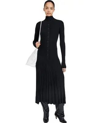 Proenza Schouler Jada Merino Wool Dress - Black