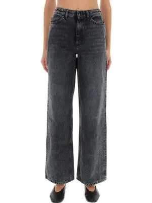AMISH Wide Leg Jeans - Charcoal