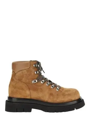Bottega Veneta Lace Up Boots - Brown