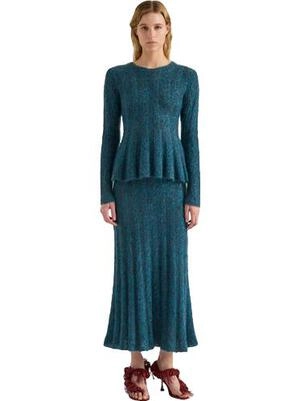 Proenza Schouler Printed Silk Viscose Joelle Skirt - Blue Multi