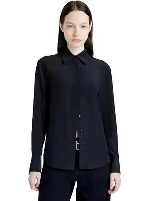Proenza Schouler Arabella Eco Silk Top - Black
