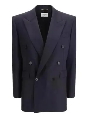 Saint Laurent Double-breasted Blazer - Blue