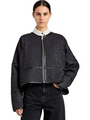 Proenza Schouler Ticiana Wool Jacket - Charcoal Melange