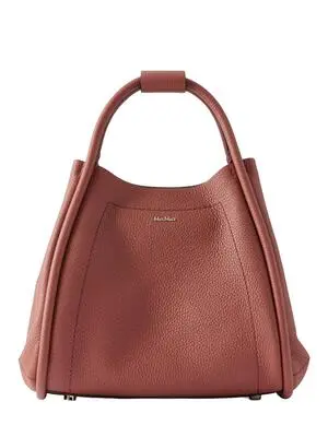 Max Mara Marine Textured-leather Tote - Red
