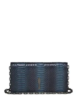 CHRISTIAN LOUBOUTIN Bettina Watersnake Clutch - Black