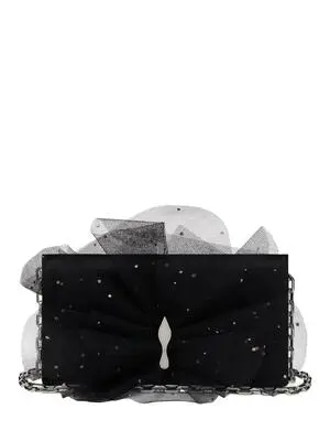 CHRISTIAN LOUBOUTIN Bettina Tulle Clutch Bag - Black