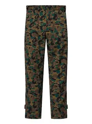 A BATHING APE X Kazuki Camo Woven Trousers - Navy
