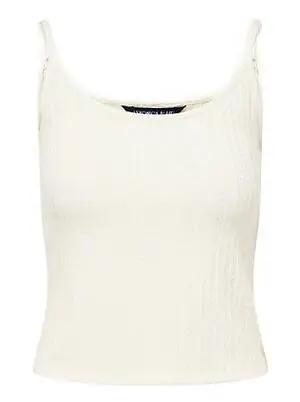 Veronica Beard Pointelle Stretch-knit Top - Ecru