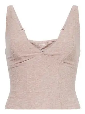 Monday Swimwear Glacier V-neck Stretch-woven Top - Heather Mauve