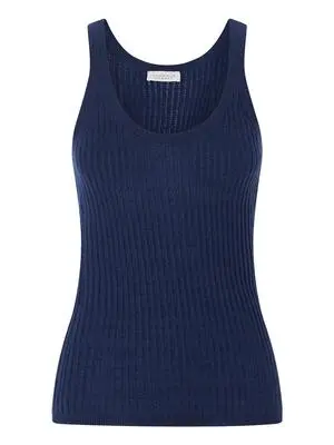 GABRIELA HEARST Nevin Ribbed Knit Cashmere And Silk-Blend Tank