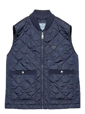 Prada Re-nylon Quilted Shell Vest - Blue