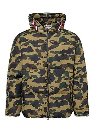 A BATHING APE Camouflage-print Padded Shell-down Jacket - Green