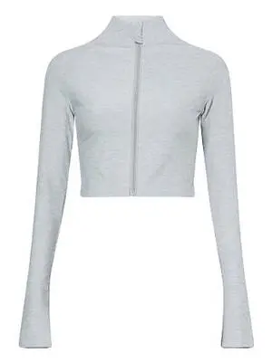 Monday Swimwear Big Sur Cropped Stretch-woven Jacket - Heather Grey