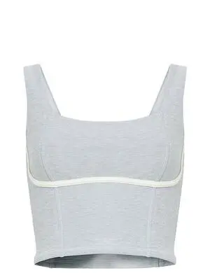 Monday Swimwear Zion Square-neck Sports Bra - Heather Grey