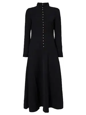 ME+EM Buttoned A-line Maxi Dress - Black