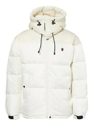 A BATHING APE One Point Relaxed-fit Shell-down Jacket - Ivory