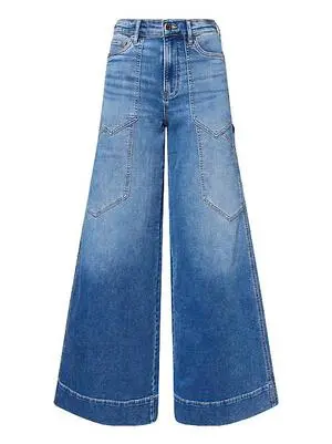 Veronica Beard Freddy Wide-leg Cargo Denim Jeans - Ripple Haze
