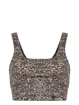 Varley Freesoft Cori Square-neck Sports Bra - Prairie Sand Cheetah