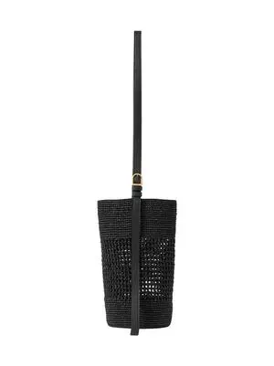 Khaite Billie Raffia Bucket Bag - Black