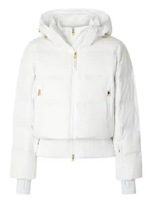 Bogner Hooded Fleece-trimmed Padded Quilted Down Ski Jacket - Neutrals