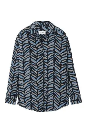 Matteau Printed Silk Crepe De Chine Shirt - Multi