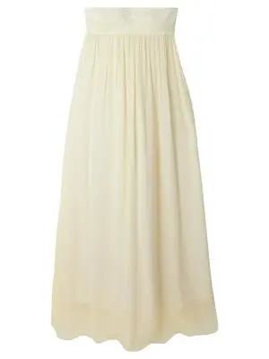 Posse Solene Strapless Draped Maxi Dress - Yellow