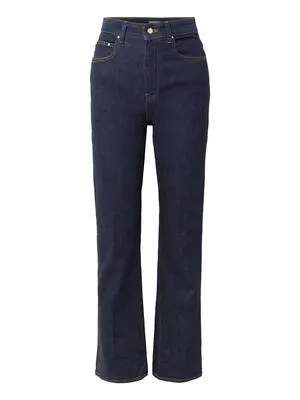 Ossou Flex High-Rise Straight-Leg Jeans Indigo