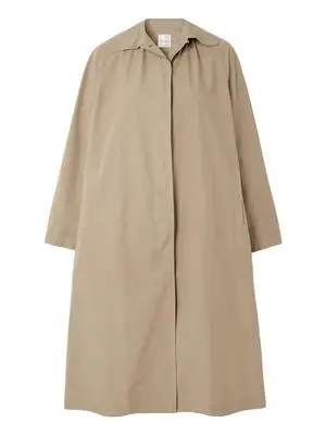 LESET Cotton Trench Coat - Brown
