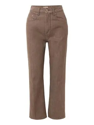 Ossou Drift High-rise Straight-leg Jeans - Brown