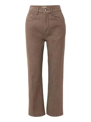 Ossou Drift High-Rise Straight-Leg Jeans Light Brown