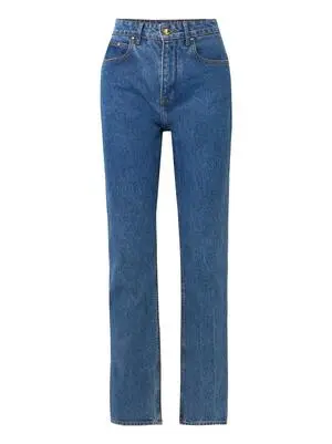 Ossou Noon High-rise Straight-leg Jeans - Blue