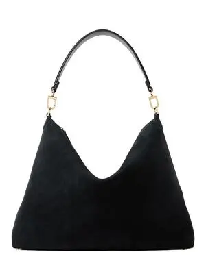 TOTEME Bevel Medium Suede Tote - Black