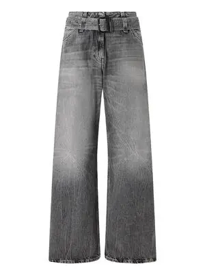 Acne Studios Page Belted Wide-leg Jeans - Black