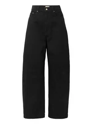 OSSOU Bends High-rise Barrel-leg Jeans - Black