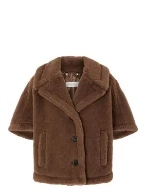 Max Mara Alpaca, Cashmere And Silk-blend Jacket - Brown