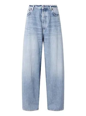 Acne Studios Crystal-embellished Low-rise Wide-leg Jeans - Blue