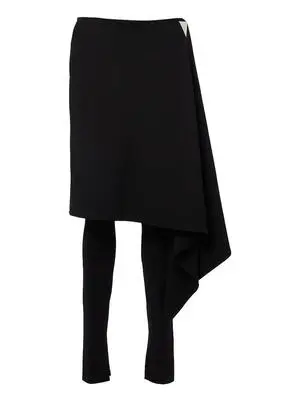 Attico Draped Slim Pants - Black