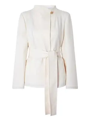 Max Mara Belted Scuba Jacket - Ivory