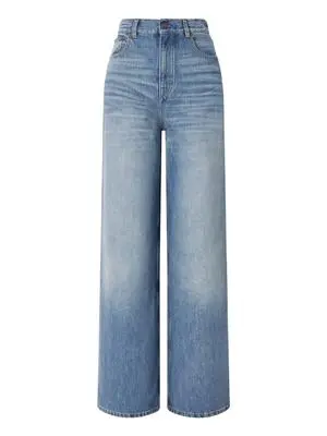 Chloé Organic High-rise Wide-leg Jeans - Blue
