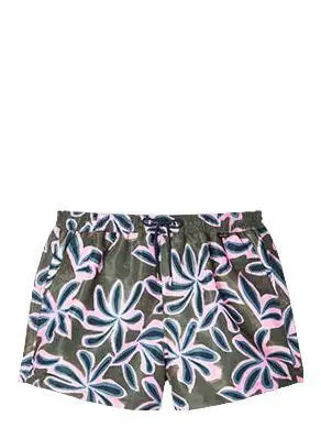 Paul Smith Abstract Palm Print Swim Shorts - Green