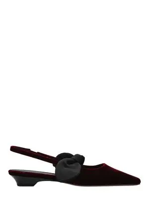 NEOUS Uba Slingback Kitten Heels - Burgundy